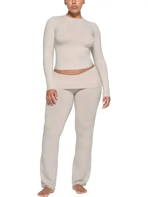 SKIMS Long Sleeve T-Shirt Stone