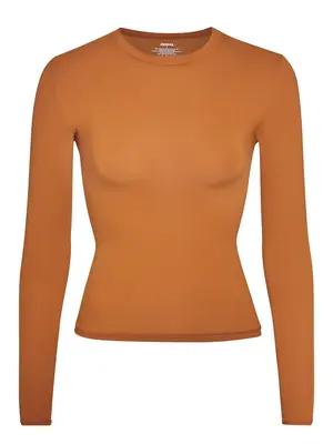 SKIMS SKIMS Long Sleeve T-Shirt Brown
