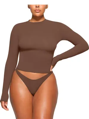 SKIMS SKIMS Long Sleeve T-Shirt Jasper