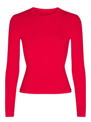 SKIMS SKIMS Long Sleeve T-Shirt Ruby