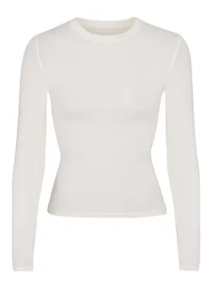SKIMS Long Sleeve T-Shirt White