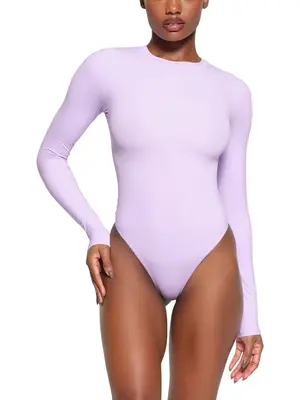 SKIMS Fits Everybody Long Sleeve Crew Neck Bodysuit Lily