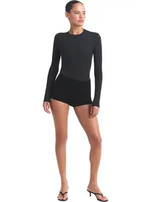 SKIMS Long Sleeve Crew Neck Bodysuit - Onyx