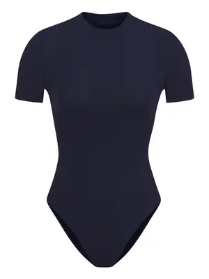 SKIMS SKIMS Fits Everybody Short Sleeve Bodysuit Navy
