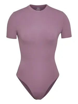 SKIMS SKIMS Fits Everybody Short Sleeve Bodysuit Plum