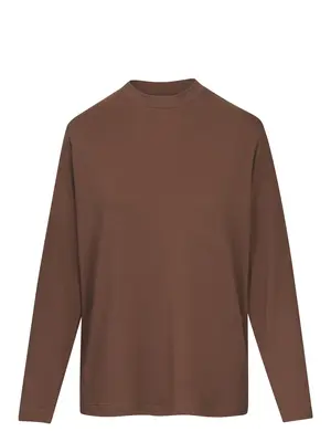 SKIMS Boyfriend Long Sleeve T-Shirt Brown