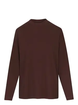 SKIMS Boyfriend Long Sleeve T-Shirt Cocoa