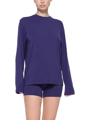 SKIMS Boyfriend Long Sleeve T-Shirt Concord