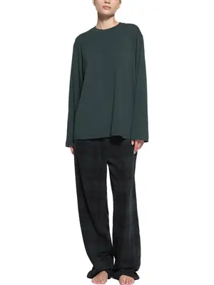 SKIMS Boyfriend Long Sleeve T-Shirt Cypress