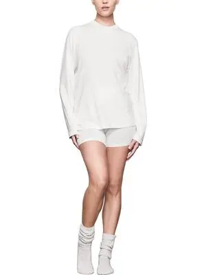 SKIMS Boyfriend Long Sleeve T-Shirt Marble