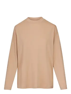 SKIMS Boyfriend Long Sleeve T-Shirt Nude