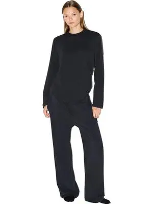 SKIMS Boyfriend Long Sleeve T-shirt - Onyx