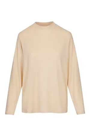 SKIMS Boyfriend Long Sleeve T-Shirt Sand