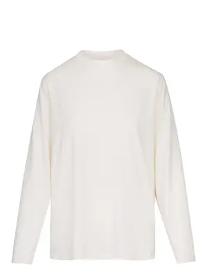 SKIMS Boyfriend Long Sleeve T-Shirt White