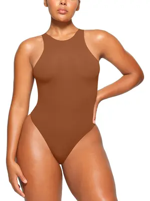 SKIMS High Neck Bodysuit Bronze