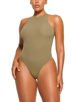 SKIMS High Neck Bodysuit Khaki