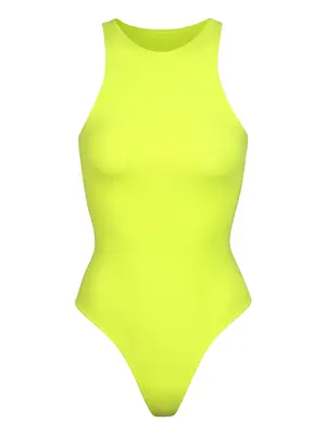 SKIMS High Neck Bodysuit Neon Lime