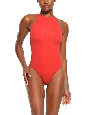 SKIMS High Neck Bodysuit Poppy