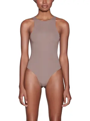 SKIMS High Neck Bodysuit Umber
