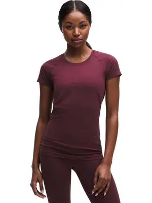 Lululemon Swiftly Tech Short-sleeve Shirt 2.0 - Burgundy Bay/burgundy Bay