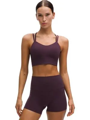 Lululemon Like A Cloud Longline Bra Black Plum