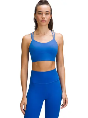 Lululemon Like A Cloud Longline Bra Blazer Blue Tone