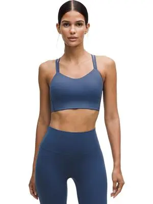 Lululemon Like A Cloud Longline Bra Blue Twill