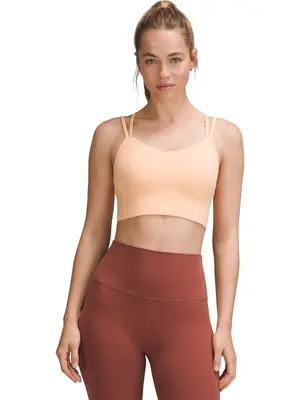 Lululemon Like A Cloud Longline Bra Peach Bellini
