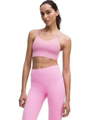 Lululemon Like A Cloud Longline Bra Pink Frosting