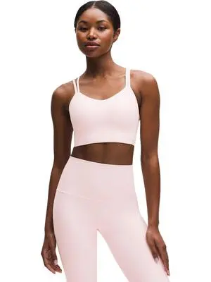 Lululemon Like A Cloud Longline Bra Pink Pearl