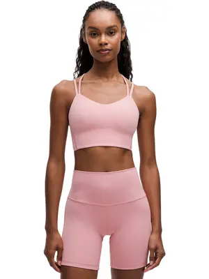 Lululemon Like A Cloud Longline Bra Pink Tide