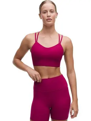 Lululemon Like A Cloud Longline Bra - Raspberry Rave