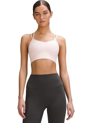 Lululemon Like A Cloud Longline Bra Strawberry Milkshake