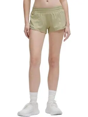 Lululemon Hotty Hot Low-Rise Lined Short 2.5" Honeydew