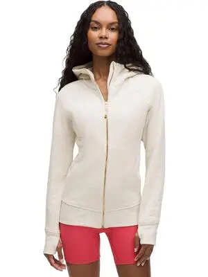 Lululemon Scuba Full-zip Hoodie - Heathered Light Ivory/gold
