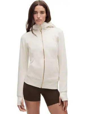 Lululemon Scuba Full-zip Hoodie - Heathered Light Ivory/gold