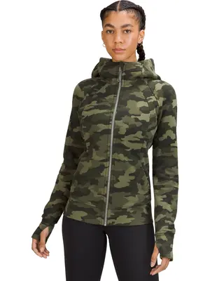 Lululemon Scuba Full-Zip Hoodie Heritage 365 Camo Medium Olive Multi