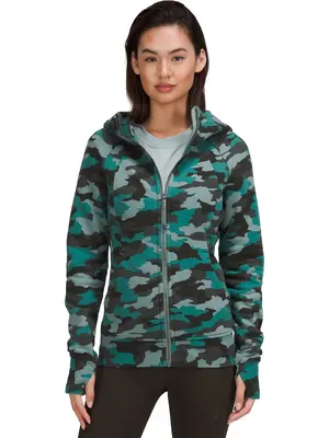 Lululemon Scuba Full-Zip Hoodie Heritage 365 Camo Tidewater Teal Multi