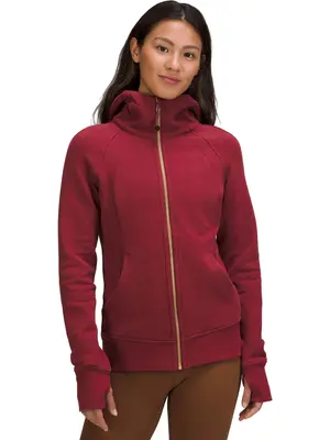 Lululemon Scuba Full-Zip Hoodie Mulled Wine/gold