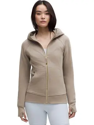 Lululemon Scuba Full-Zip Hoodie Warm Ash Grey/gold