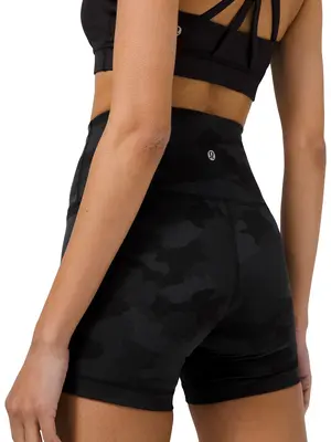 Lululemon Wunder Train High-Rise 4" Short Printed
