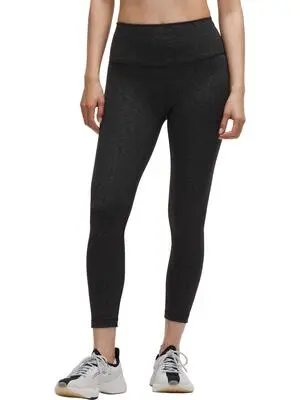 Lululemon Wunder Train High-rise Tight 25" Leopard Warp Emboss Black