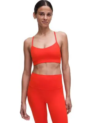 Lululemon Flow Y Bra Nulu Cherry Ember