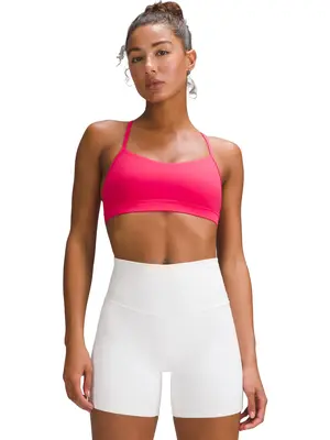 Lululemon Flow Y Bra Nulu Cherry Mist