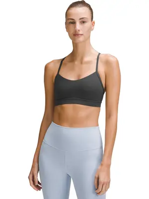 Lululemon Flow Y Bra Nulu Graphite Grey
