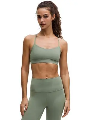 Lululemon Flow Y Bra Nulu Willow Leaf