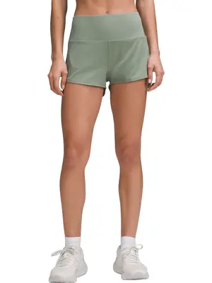 Lululemon Speed Up High-Rise Lined Short 2.5" Grey Eucalyptus