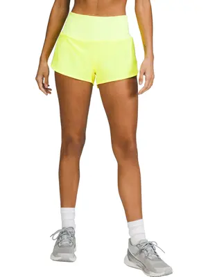 Lululemon Speed Up High-Rise Lined Short 2.5" Highlight Yellow