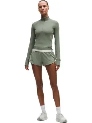 Lululemon Hotty Hot High-Rise Lined Short 2.5" Willow Leaf