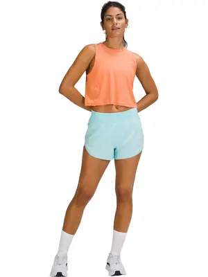 Lululemon Track That High-Rise Lined Short 3 Blue